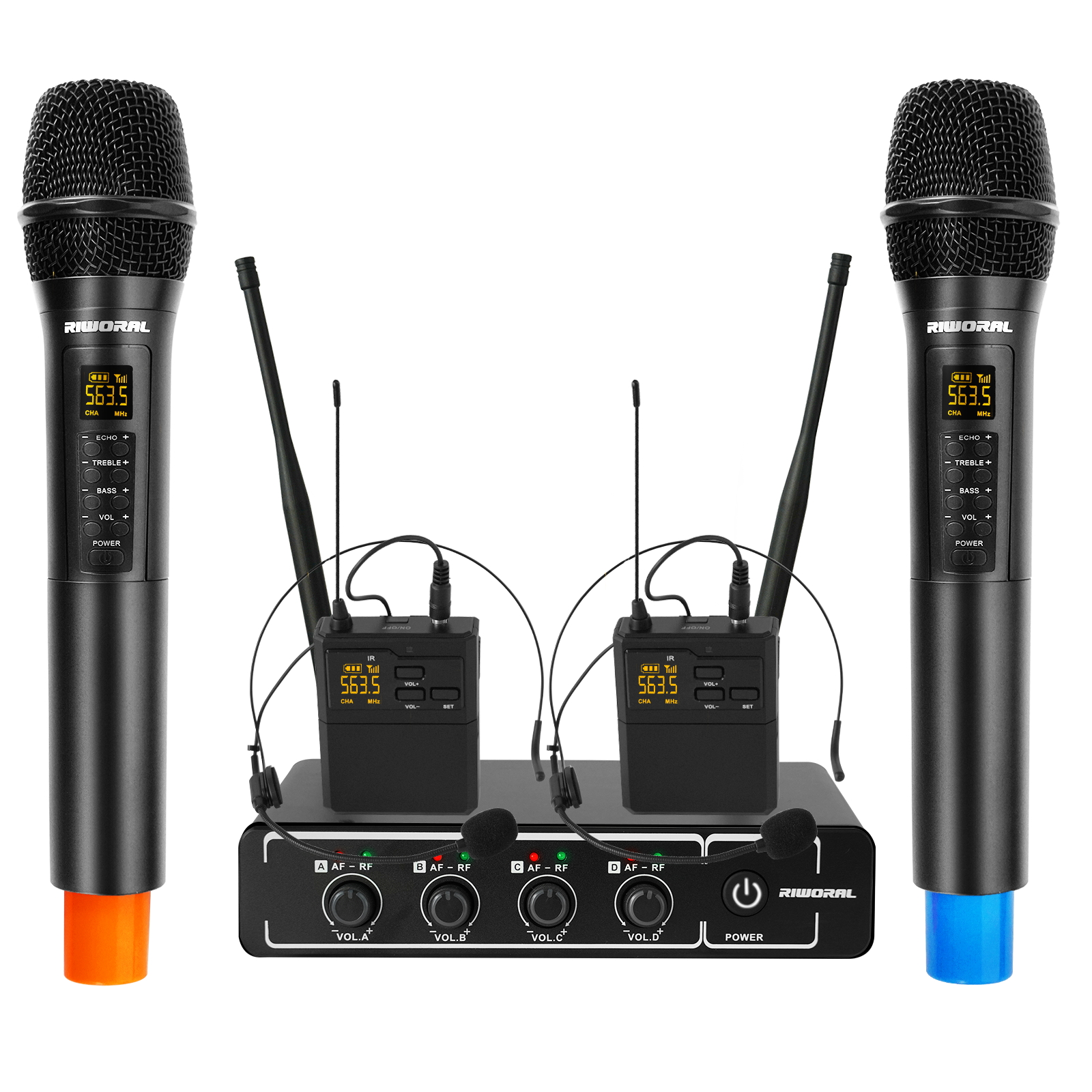 Wireless Microphone 8 Channel Desktop Dynamic Mike Wireless Gooseneck ...
