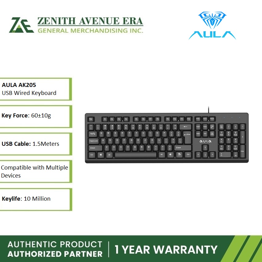 Aula AK205 USB Wired Keyboard | Lazada PH