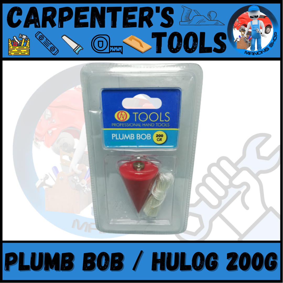 Manong Shop Plumb Bob 200G Hulog Carpenters Tool Construction Works | Lazada PH