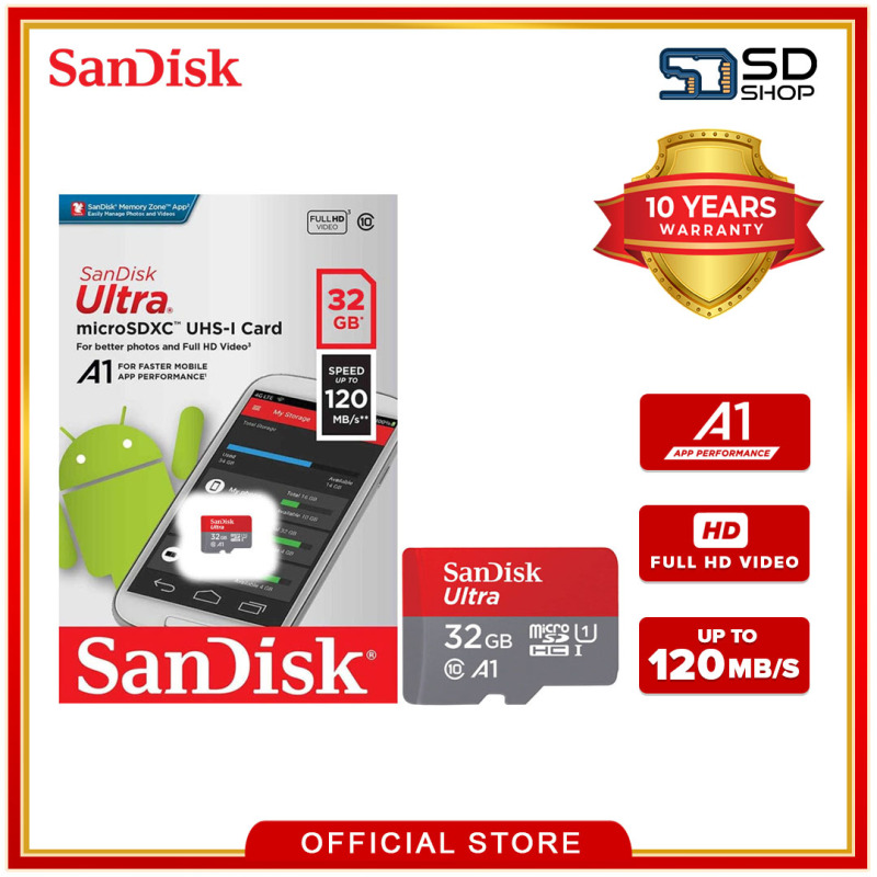 ♥COD ฟรีส่ง Adapter + Card Reader + 100% เดิมแท้ SanDisk Ultra SDSQUA4 ...