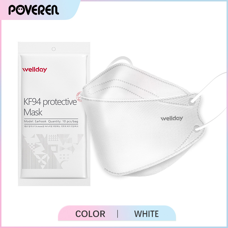 POVEREN KF94 Mask Original fda Approved KF94 Korean 100Pcs Face Mask ...