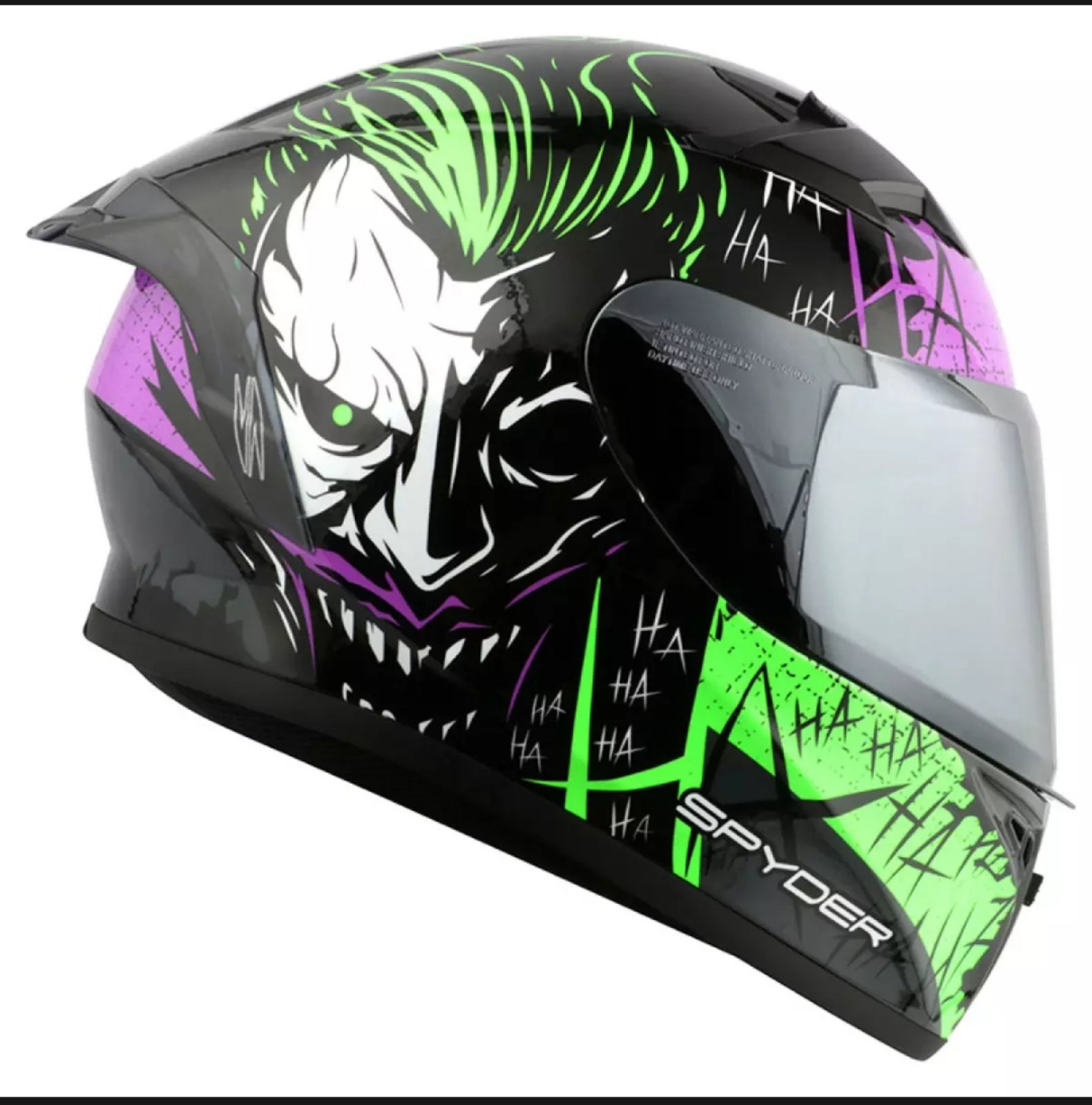 SPYDER FULL FACE PHOENIX G JOKER SERIES Black and Green Helmet | Lazada PH