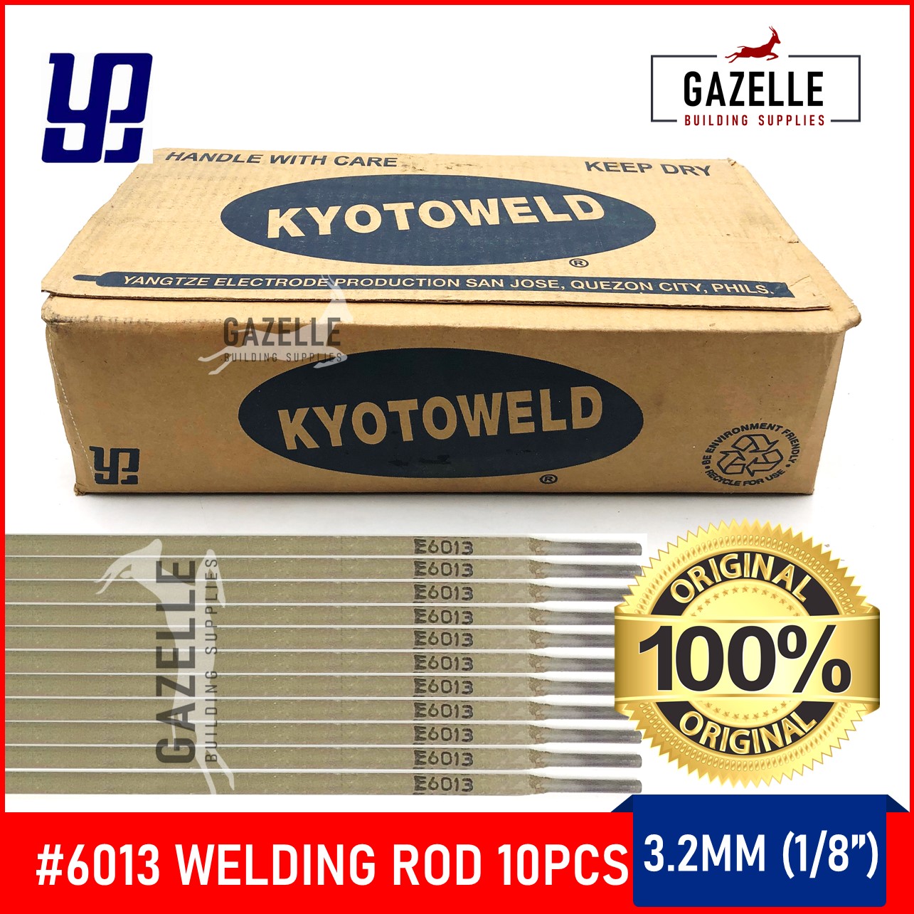 KYOTOWELD Welding Rod Electrode #6013 ( 3.2MM / 1/8" ) - 10 PCS | Lazada PH