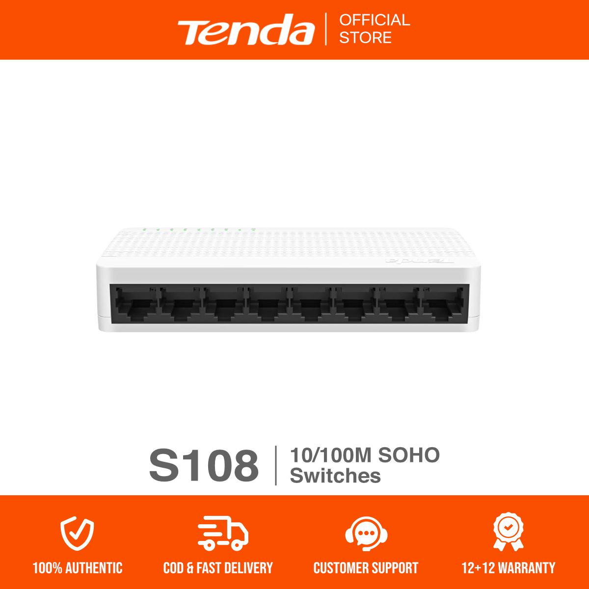 Tenda S105 | S108 Fast Ethernet Desktop Ethernet Hub | 10/100M | Plug ...