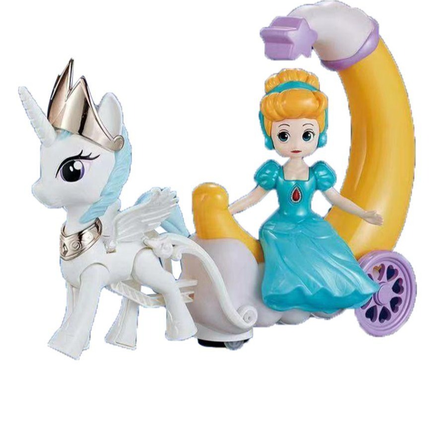 Toys Moon Carriage Princess Elsa Anna Cinderalla With Light Sounds Cars ...