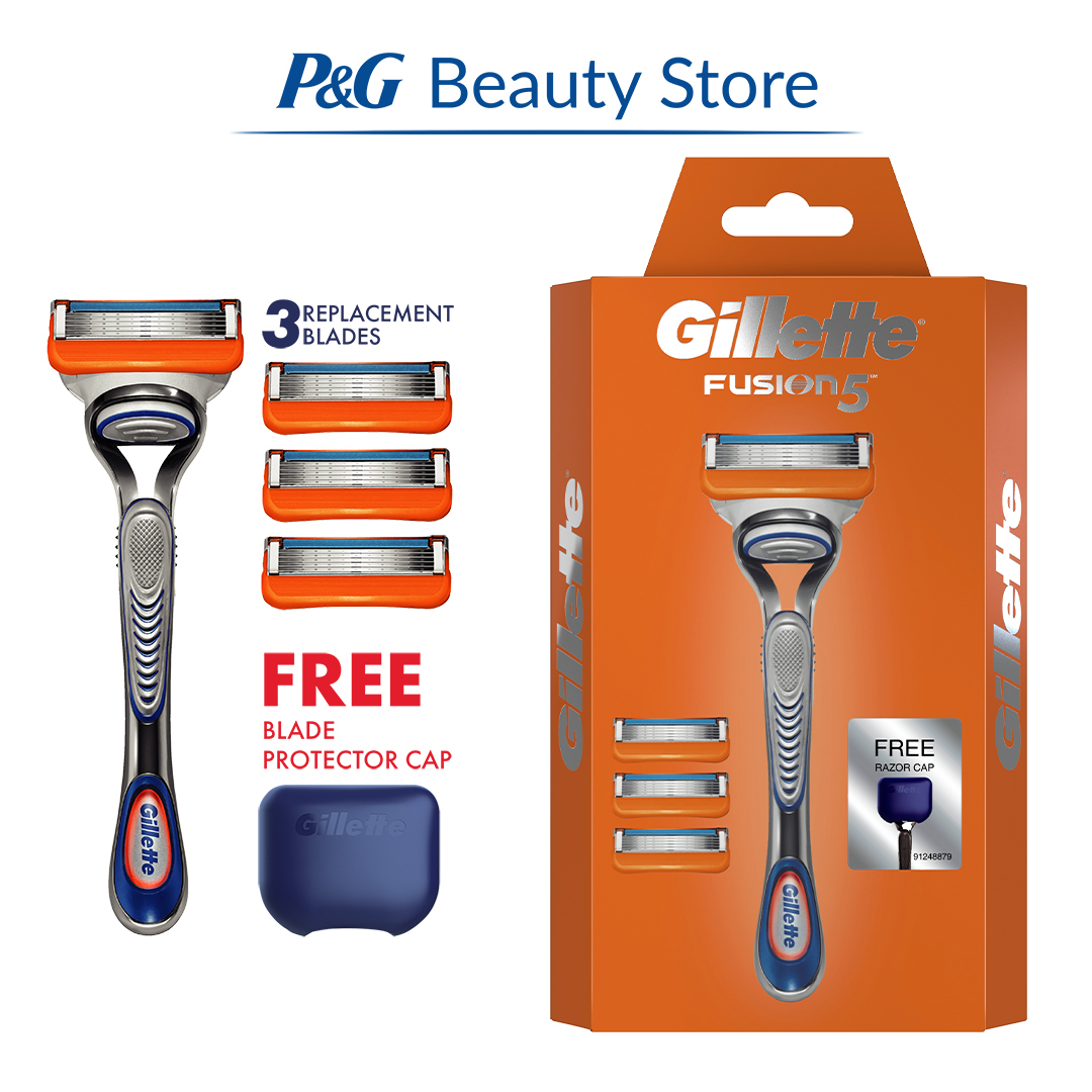 Gillette Fusion 5 Premium Razor Bundle Pack (1 Handle + 4 Refills + 1 ...