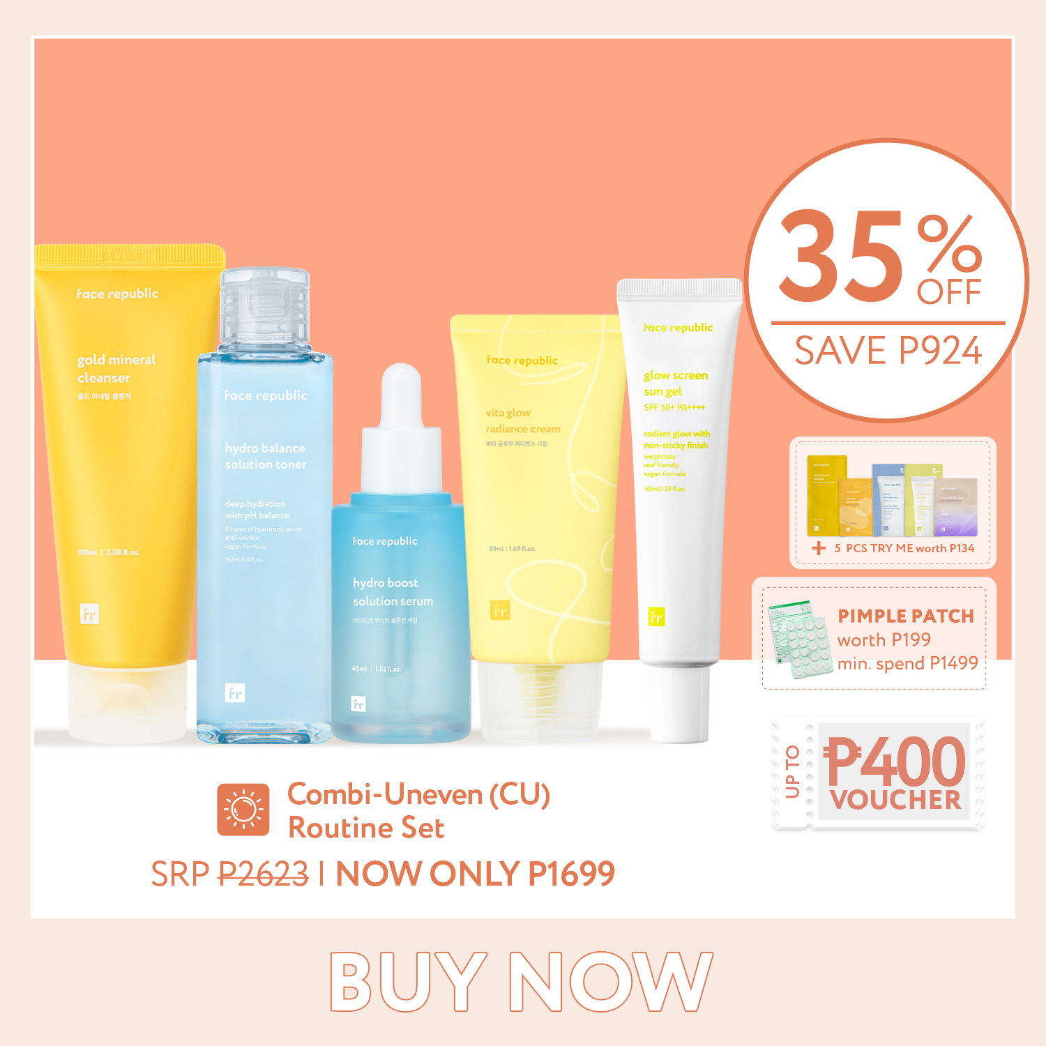 Face Republic Combination Uneven (CU) Routine Set. | Lazada PH