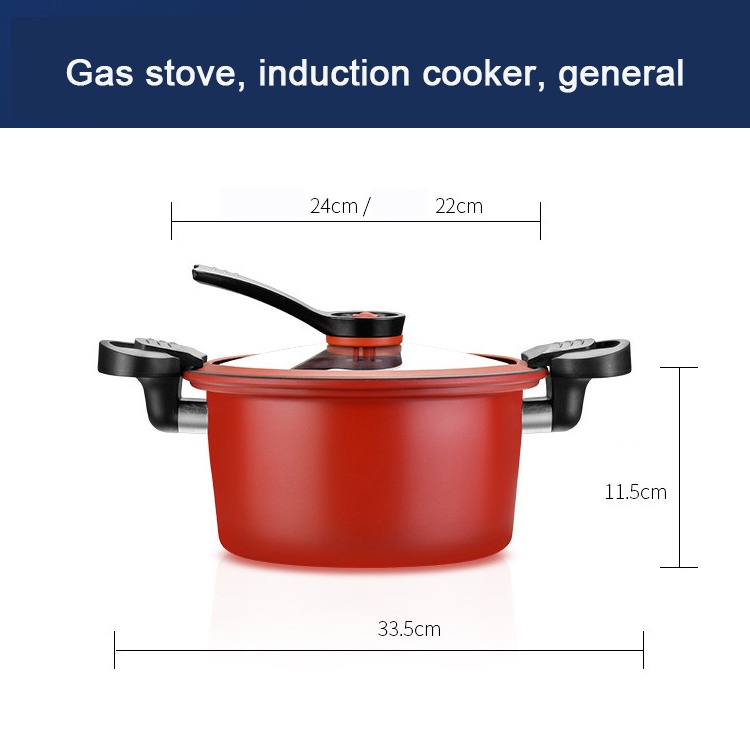 Micro pressure cooker pot cooking Nonstick pan for soup 3.5L family multi function cooker ...