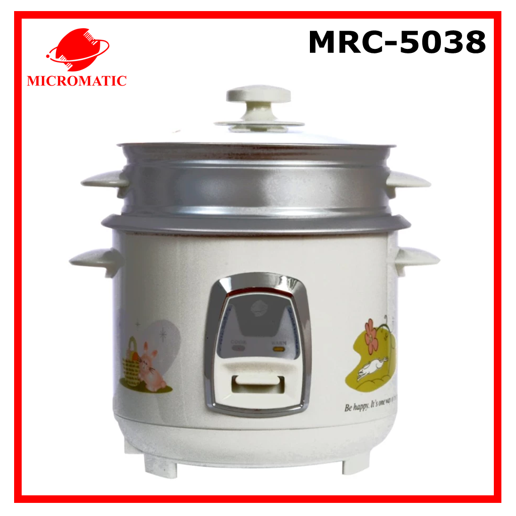 Micromatic MRC-5038 Rice Cooker 1L With Steam Rack (5 Cups of Rice ...
