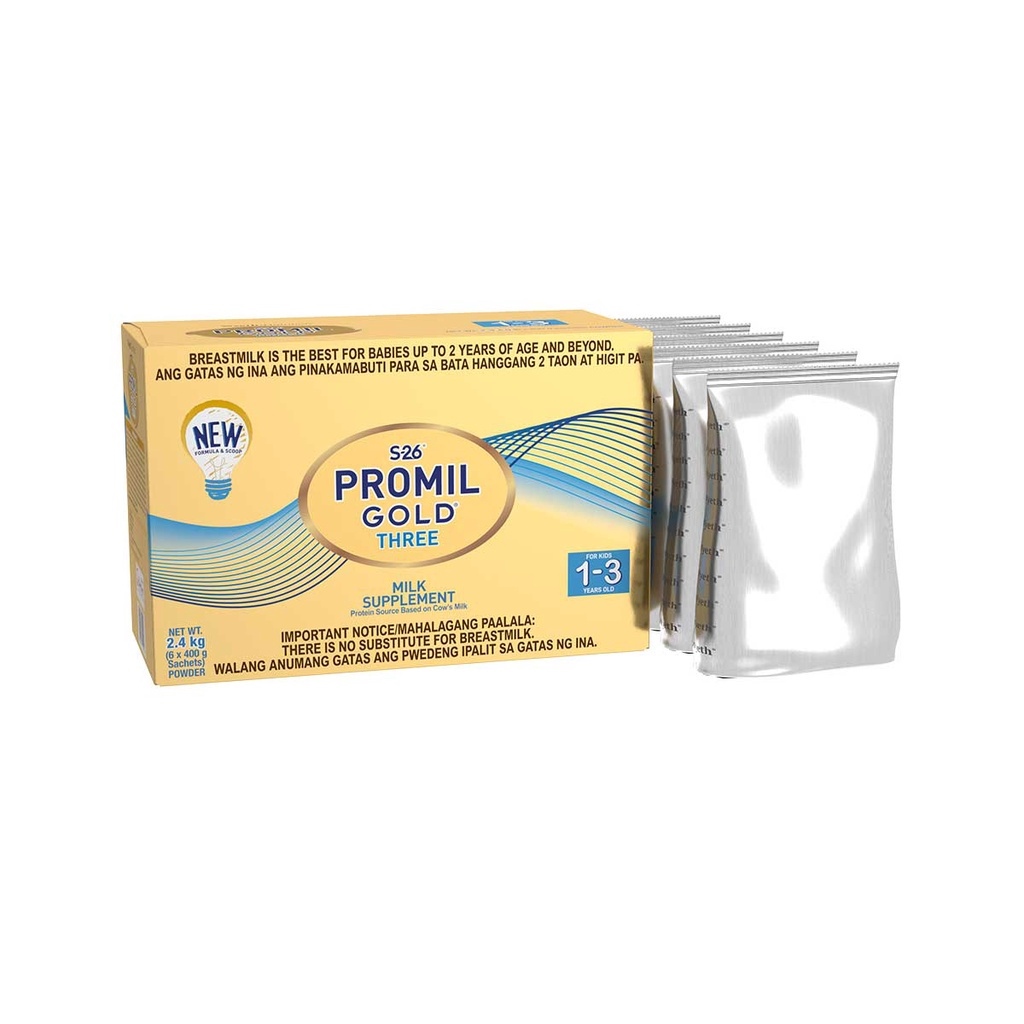 S-26® PROMIL GOLD® THREE Milk Supplement 1-3 Years Old Box 2.4kg ...