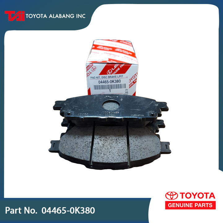 Toyota Genuine Front Brake Pad Kit L/Fit ( For Hilux / Innova ) (04465 ...
