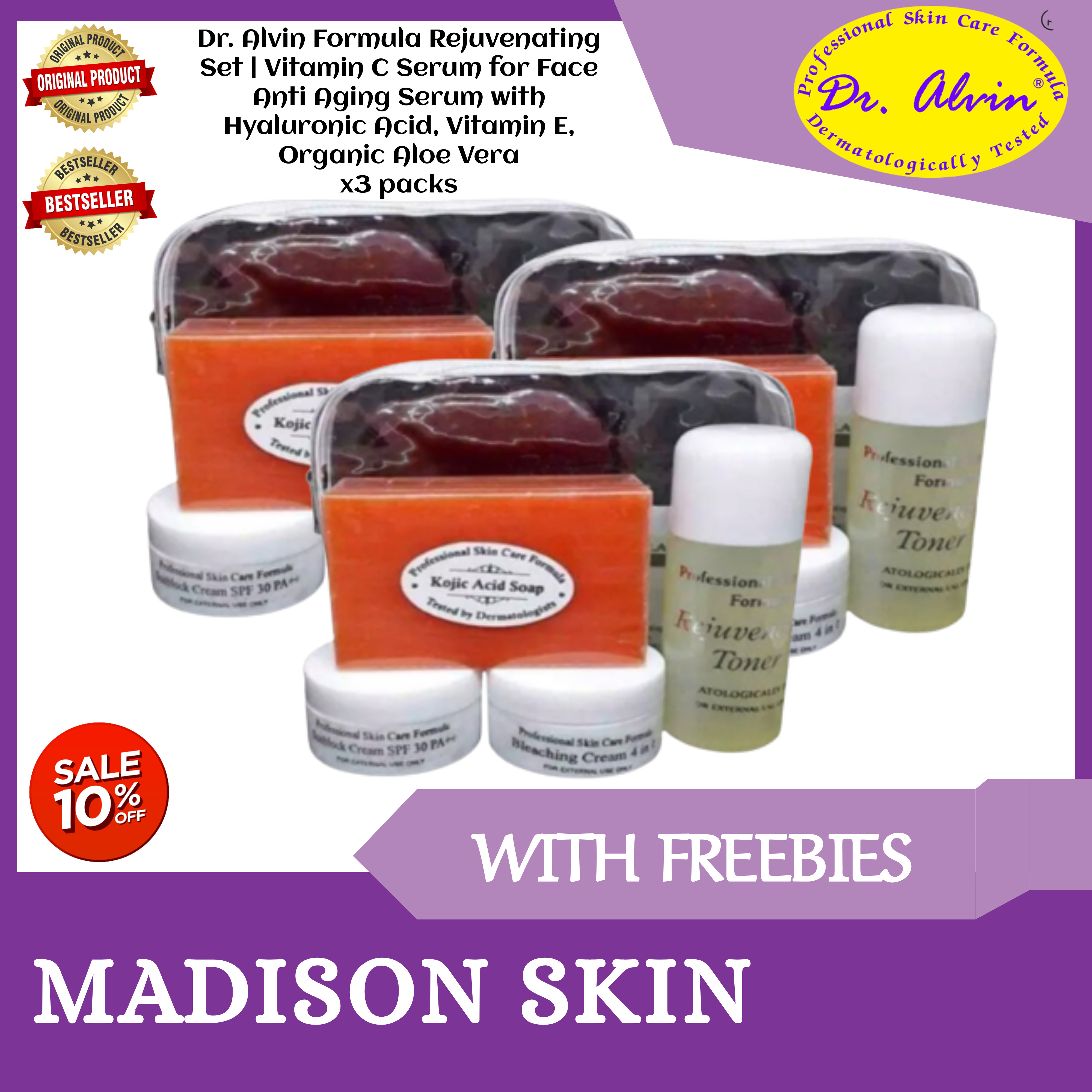 MADISON SKIN Rejuvenating Set Old Package (Dr. Alvin) - Quality tested ...