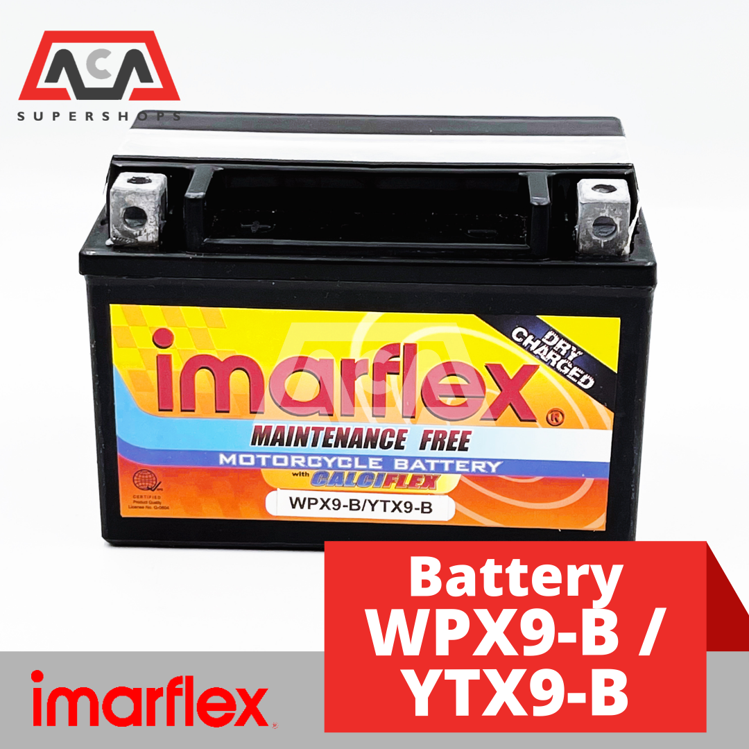 Motorcycle Battery Imarflex WPX9-B/ YTX9-B (Maintenance Free) | Lazada PH