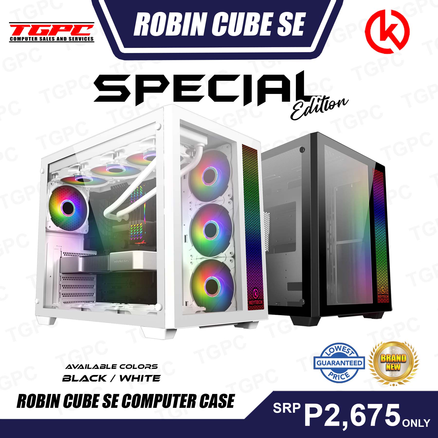 Robin 3 Tempered Glass Full Tower CPU Case Coolman Gaming case ...