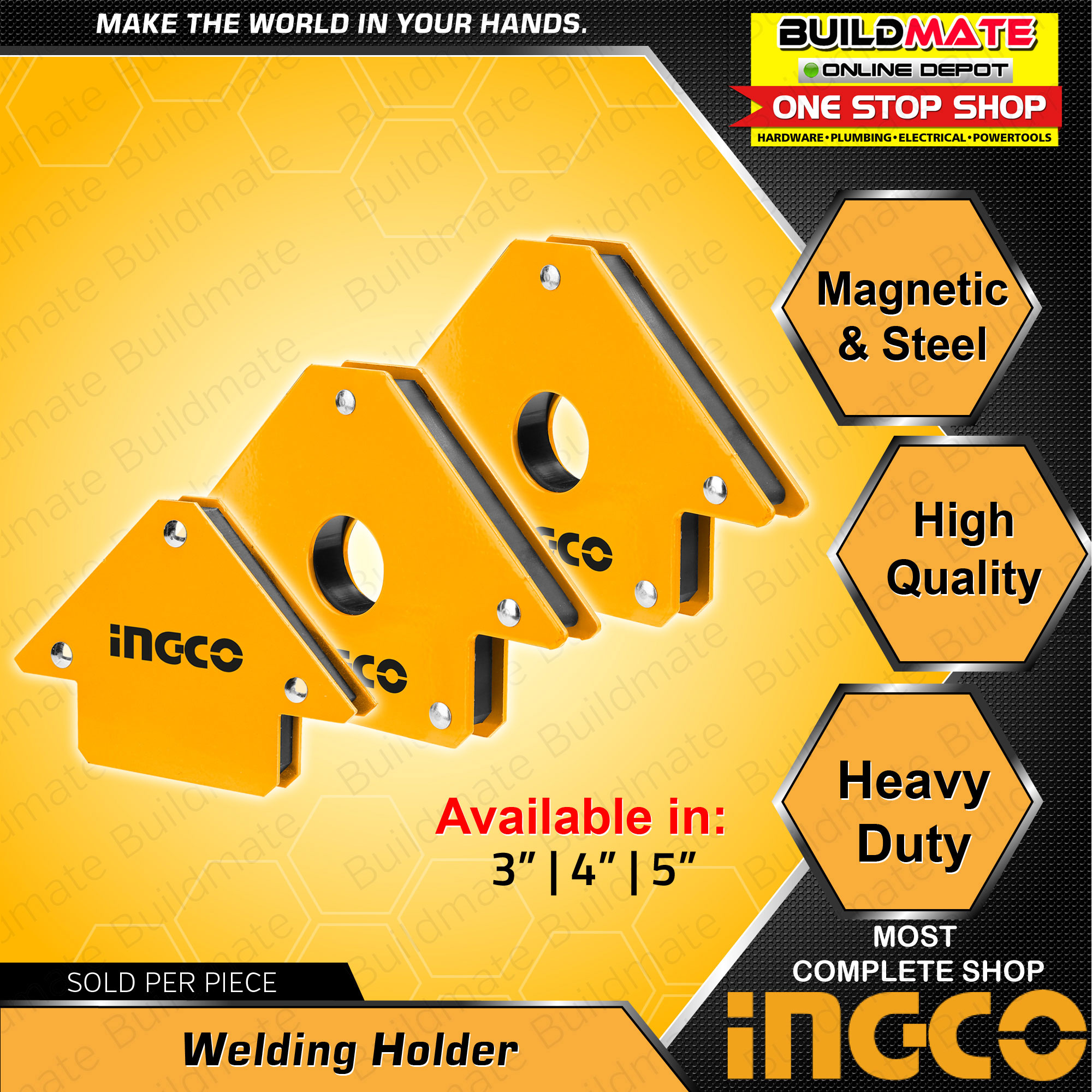 INGCO Steel Metal Magnet Magnetic Welding Machine Holder Positionel ...