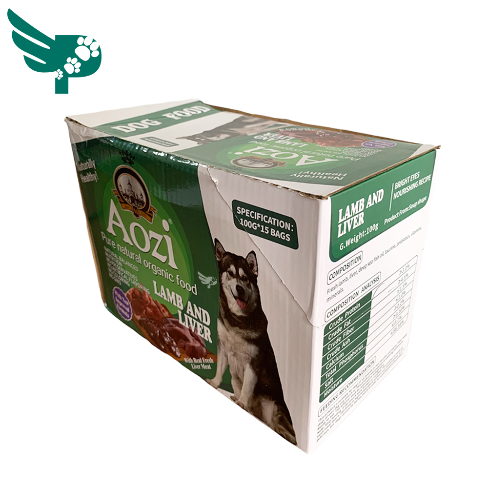 Aozi Dog Wet Food 100g x 15 bags - Lamb & Liver Flavor - sold per box ...