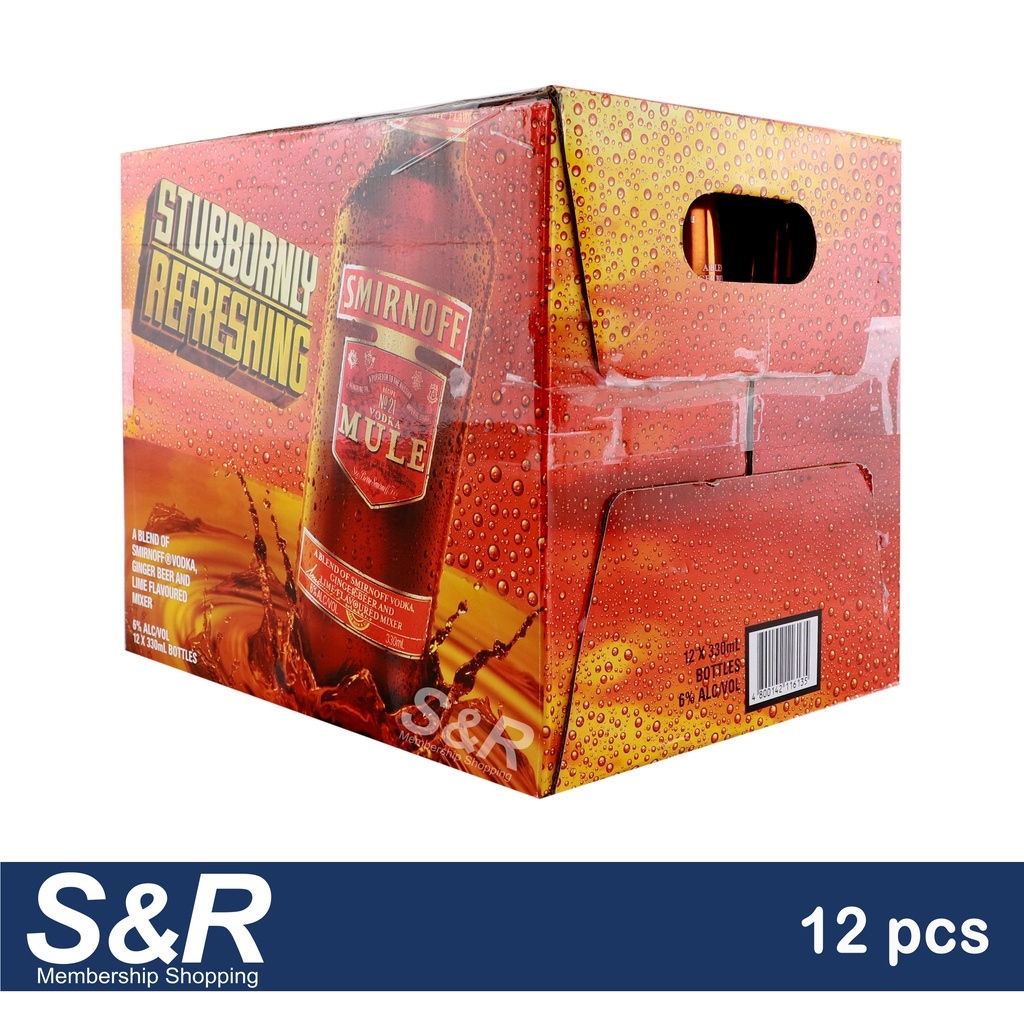 Smirnoff Mule Vodka Ginger Beer and Lime Flavored Mixer 1 box | Lazada PH