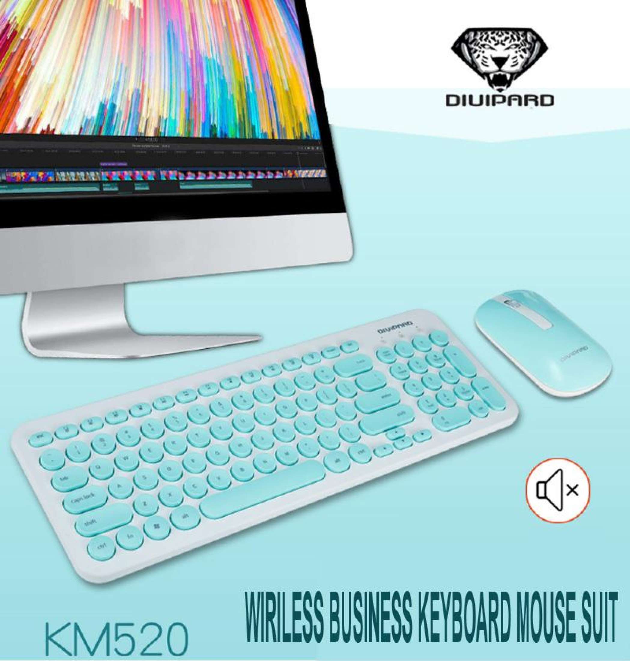 KM520 Silent Ultra-thin Desktop Computer Notebook 2.4G Wireless ...