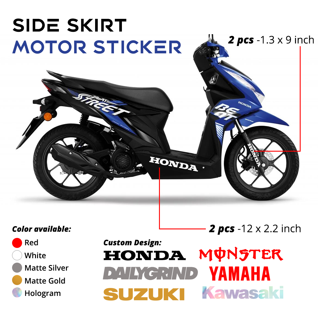 Scooter Side Skirt Motor Bike Sticker | Lazada PH