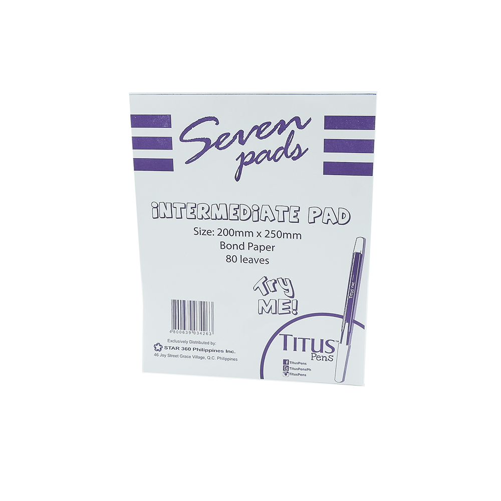 SEVEN PADS INTERMEDIATE PAD 80 LEAVES 200MMX250MM | Lazada PH