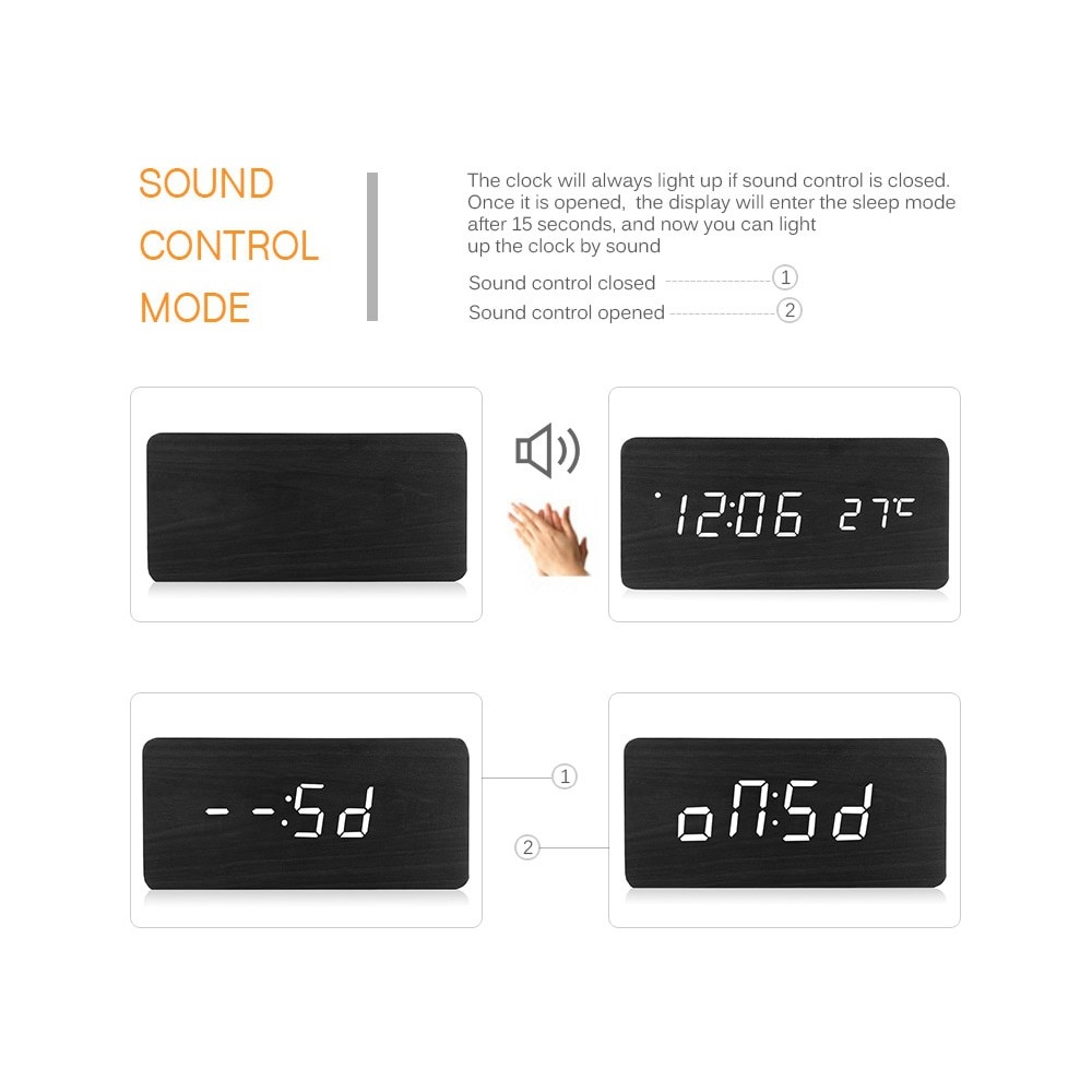 oode D Aarm ock skt rmometer ock oode B / Alarm clock with wireless ...