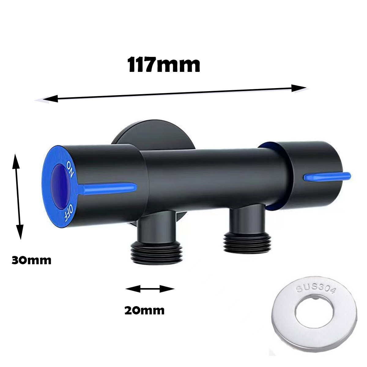 BLINGOO Two Way Angle Valve 1/2 SUS304 Stainless Steel Angle Valve ...