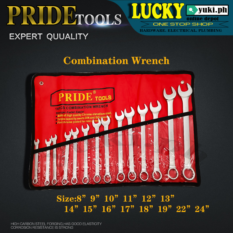 PRIDE OPEN & END WRENCH SET 14-PIECES & 12 PIECES DUAL-PURPOSE WRENCH ...
