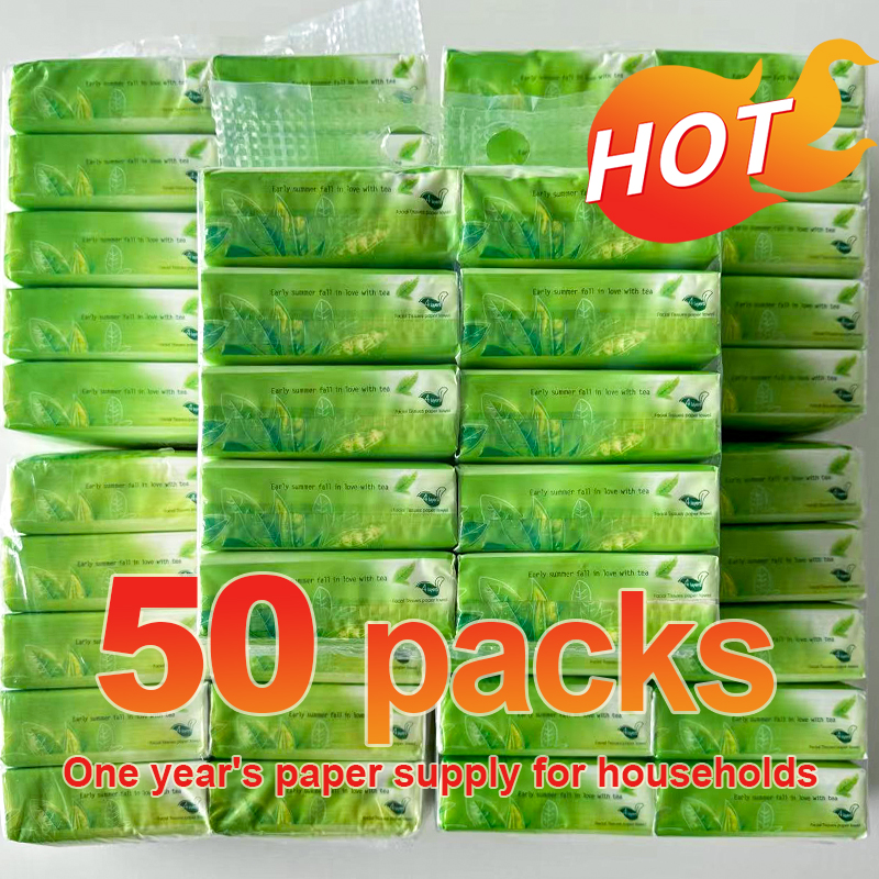 YPfurniture 【50 packing】Tissue Facial Tissue order Tissue 4-Ply Facial Tissue Car toilet paper ...