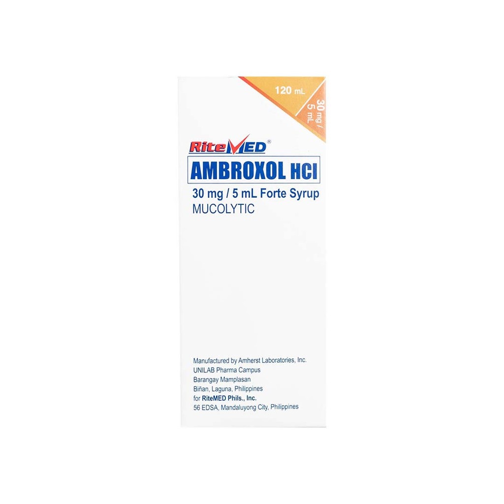 RiteMED Ambroxol 30mg Syrup 120mL 1 Bottle (Cough Relief) | Lazada PH