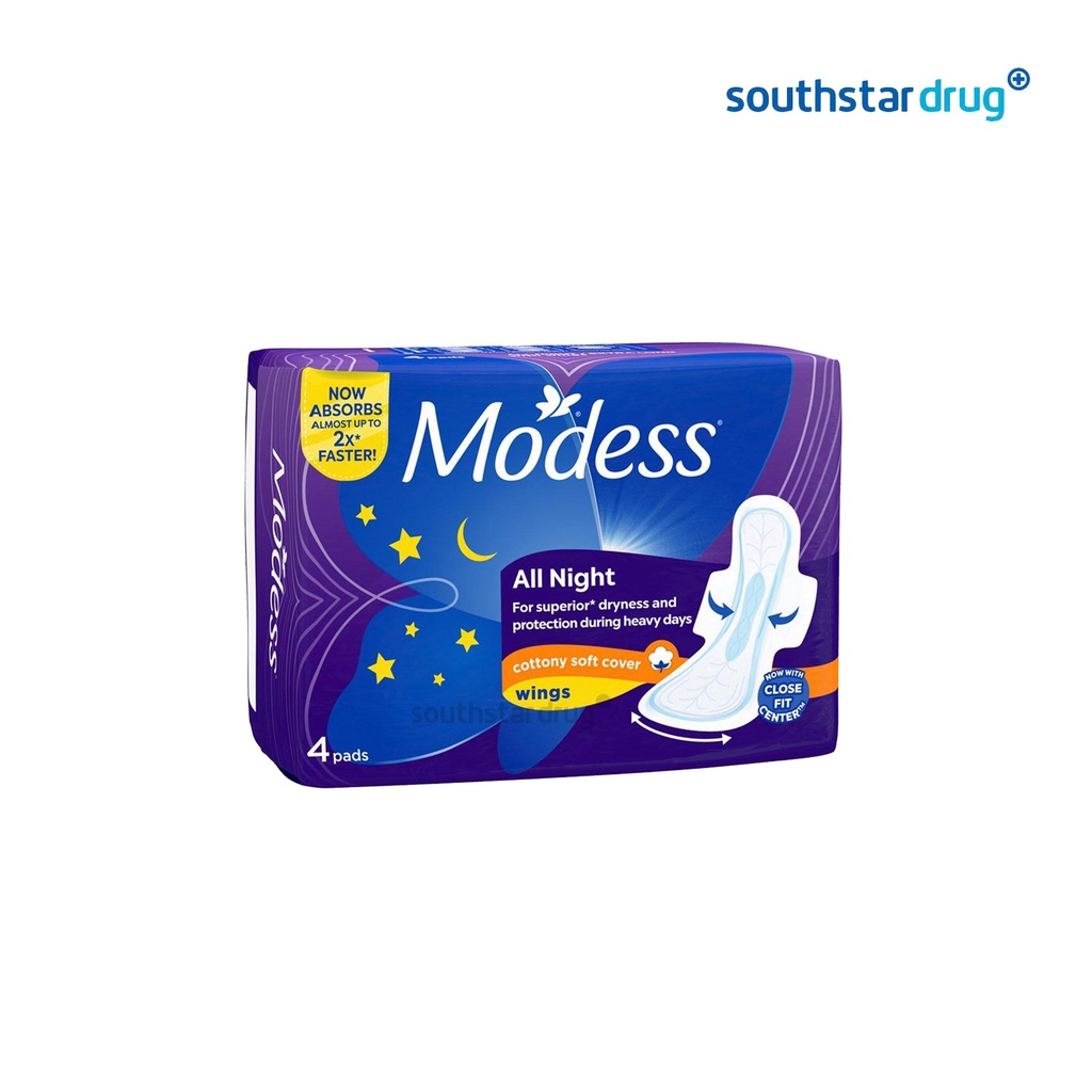 Modess Maxi All Night with Wings Napkin - 4s | Lazada PH