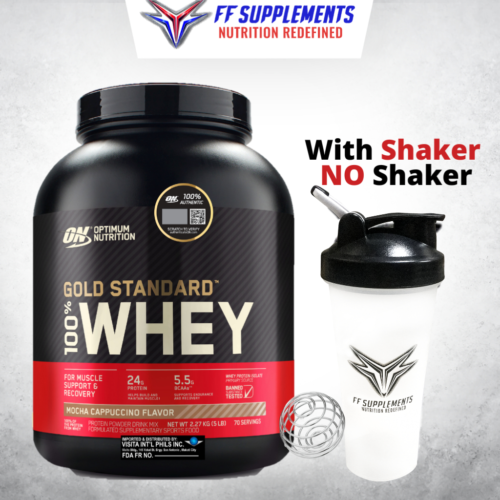 Optimum Nutrition ON Gold Standard 100 Whey Protein 2lbs 5lbs ON Shaker ...