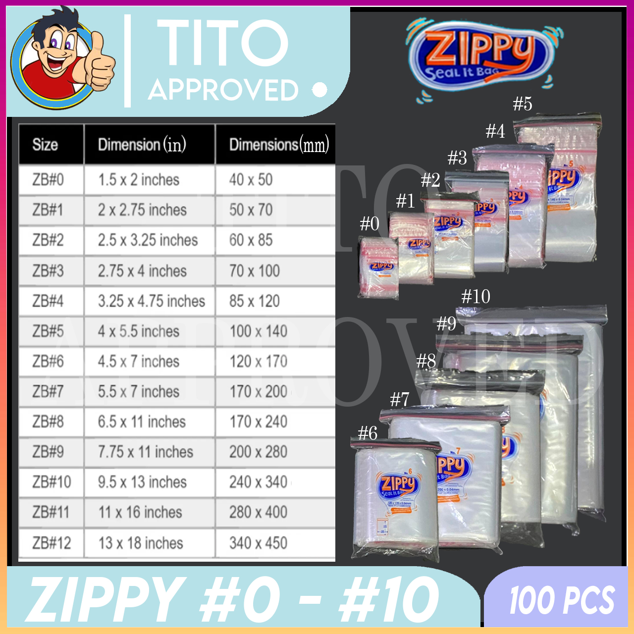 100pcs Zippy Clear Tight Lock Resealable Seal it Bag for Jewelry, Food ...