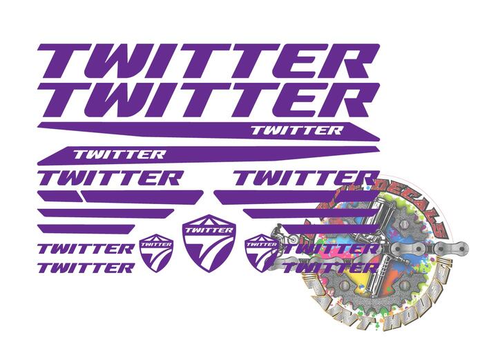 TWITTER BIKE FRAME DECALS | Lazada PH