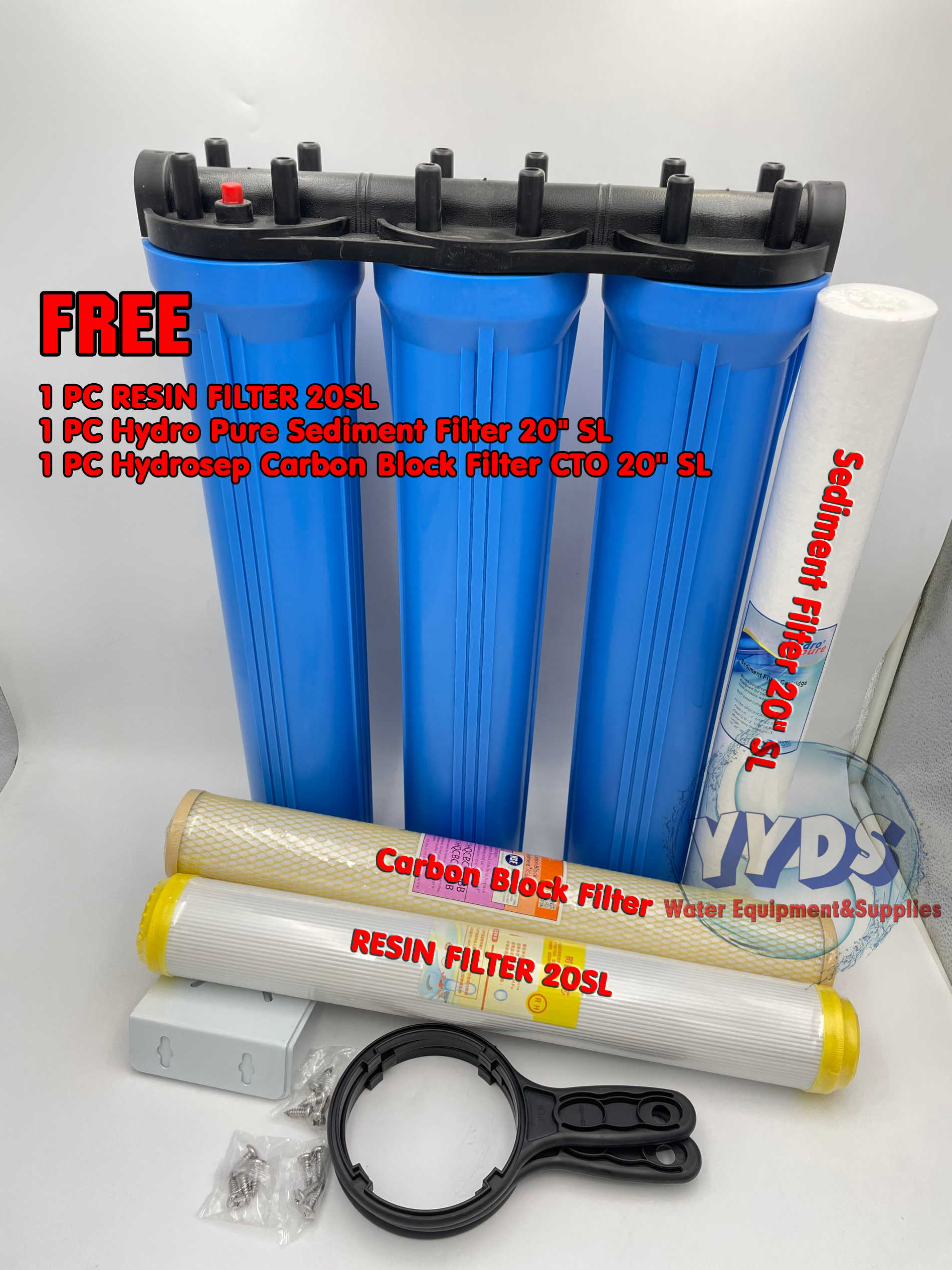 2/3/4 Stage 20 inch Deep Well Water Filter housing Complete Set with ...