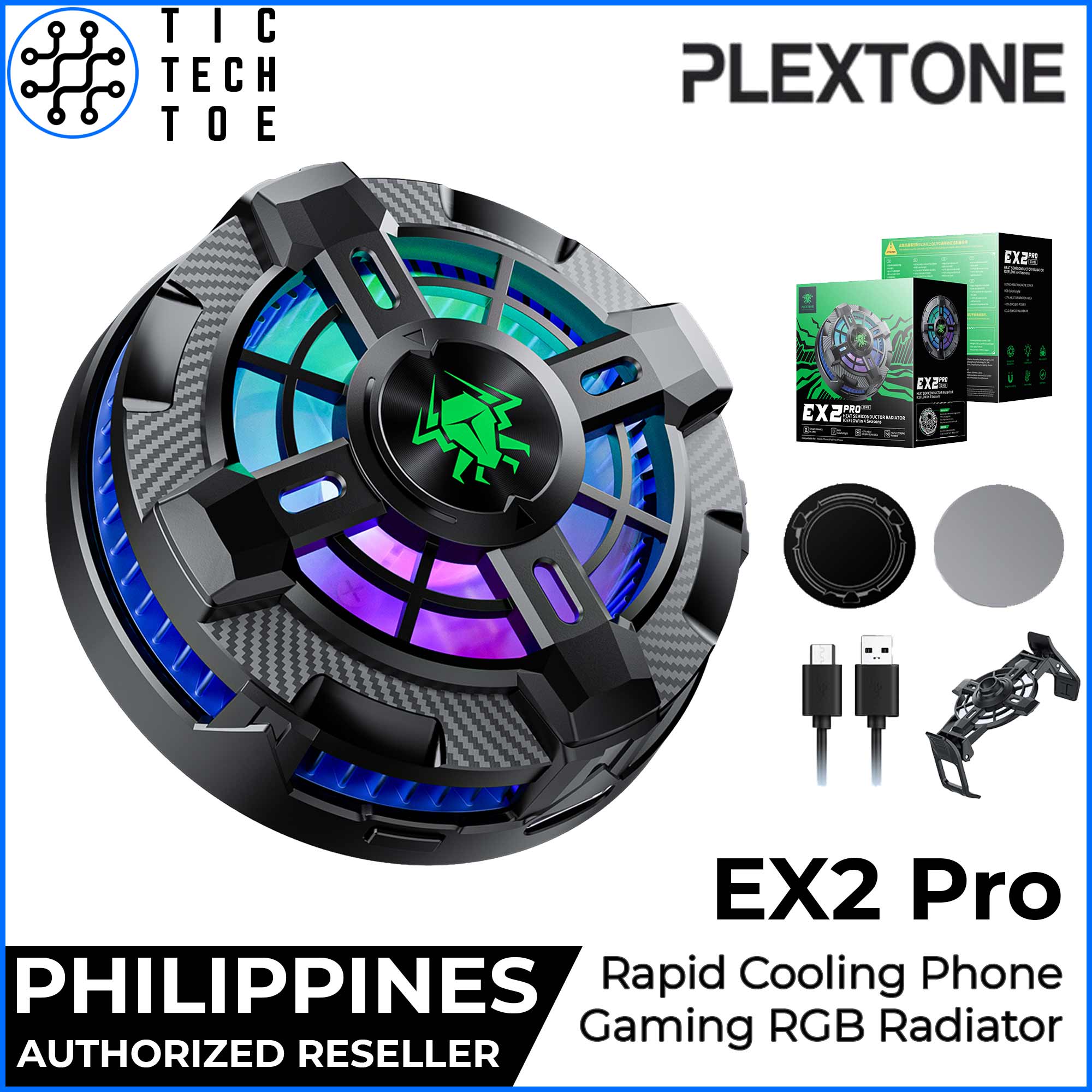 Plextone EX2 Pro RGB Rapid Cooling Magnetic Universal Phone Gaming ...