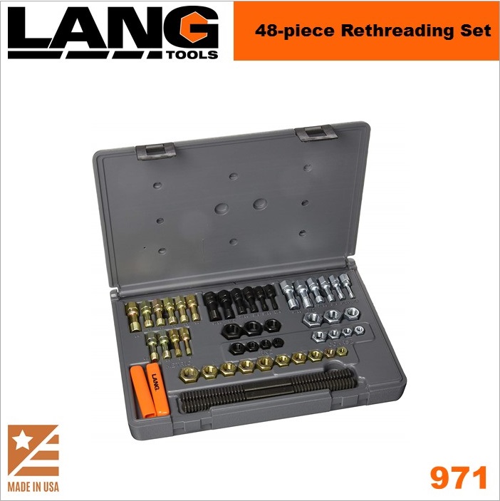 Lang Tools 48-piece Rethreading Set SAE and Metric Thread Restorer Kit ...