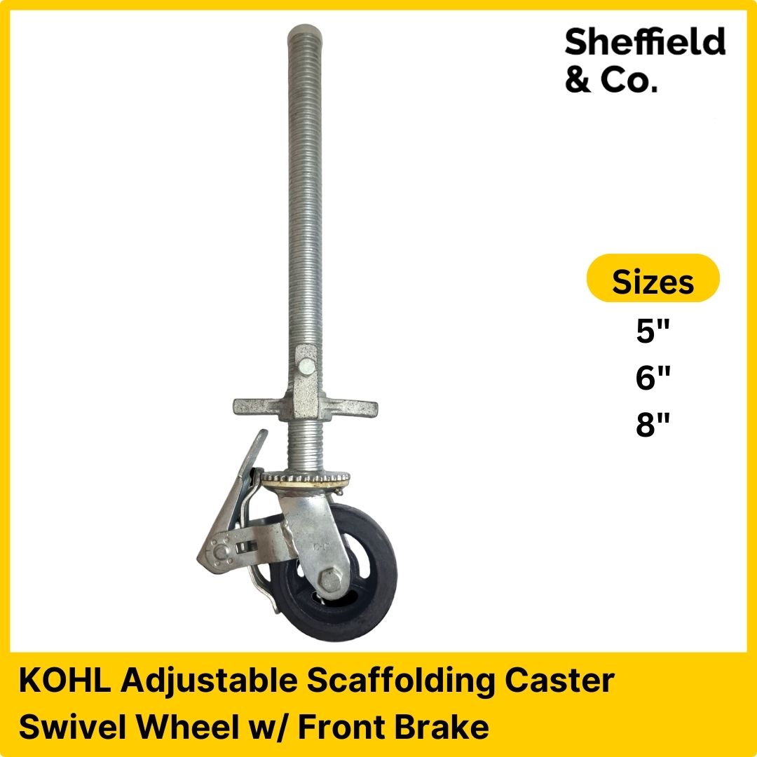 KOHL Caster, Scaffolding Caster, Swivel Rubber Wheel (Adjustable or Non ...