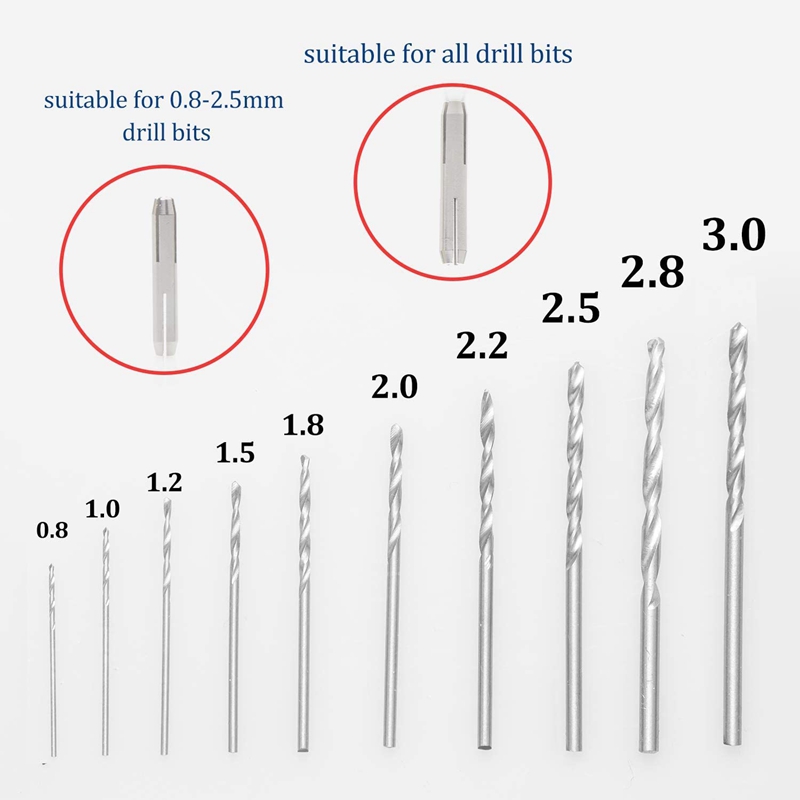 24Pc Pin Vise Hand Drill Bit Set Mini Twist Drills Set with Precision ...