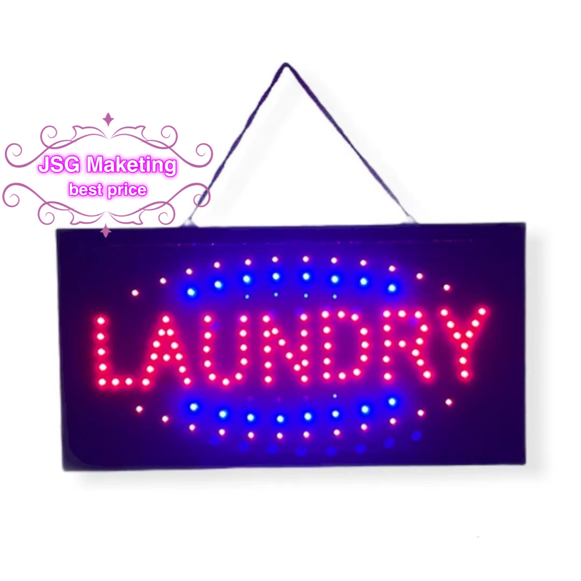 Energy saving light billboard Flashing Mode LAUNDRY-LED SIGN (Small ...