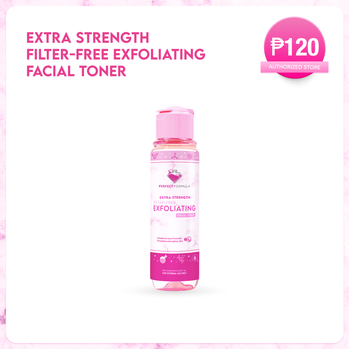 Extra Strength Filter-Free Exfoliating Facial Toner By Perfect Formula ...