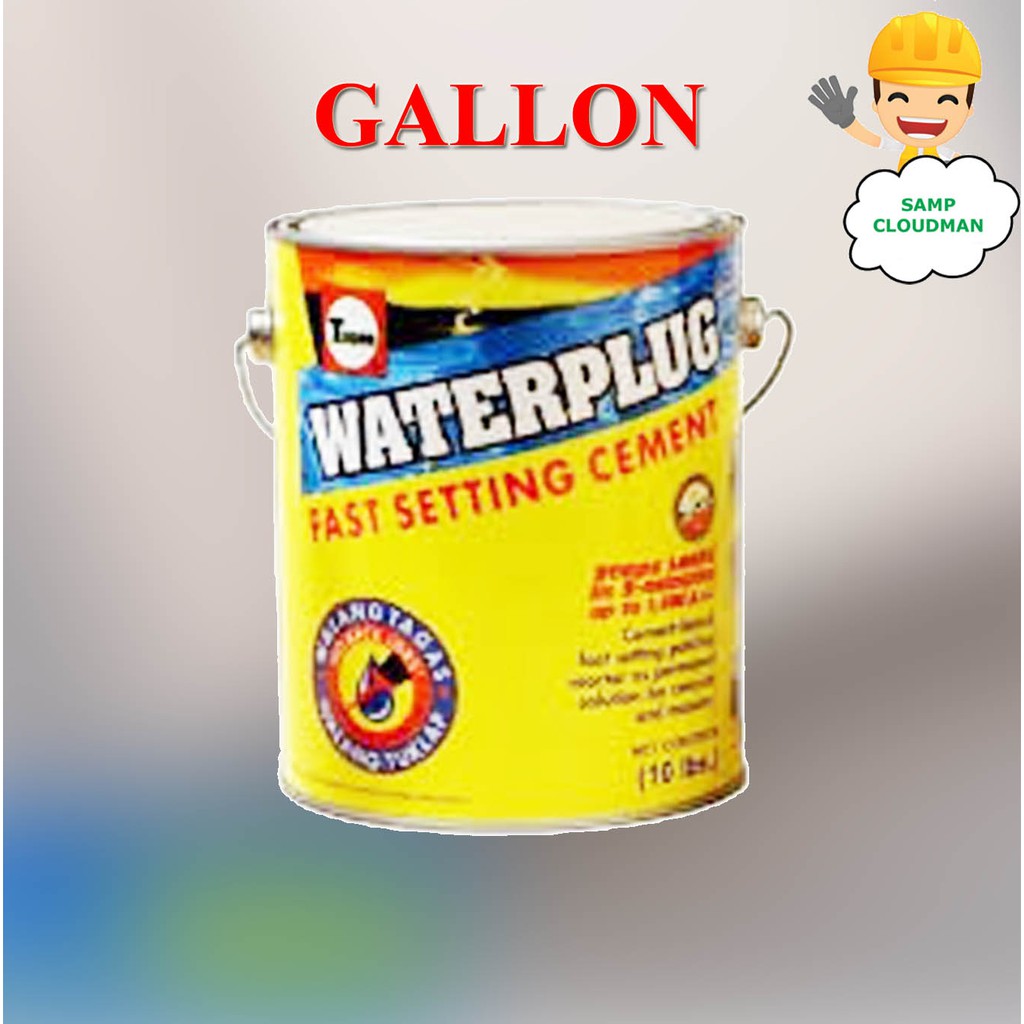 Thoro Waterplug Fast Setting Cement Gallon Size 4 Liters Water Plug ...