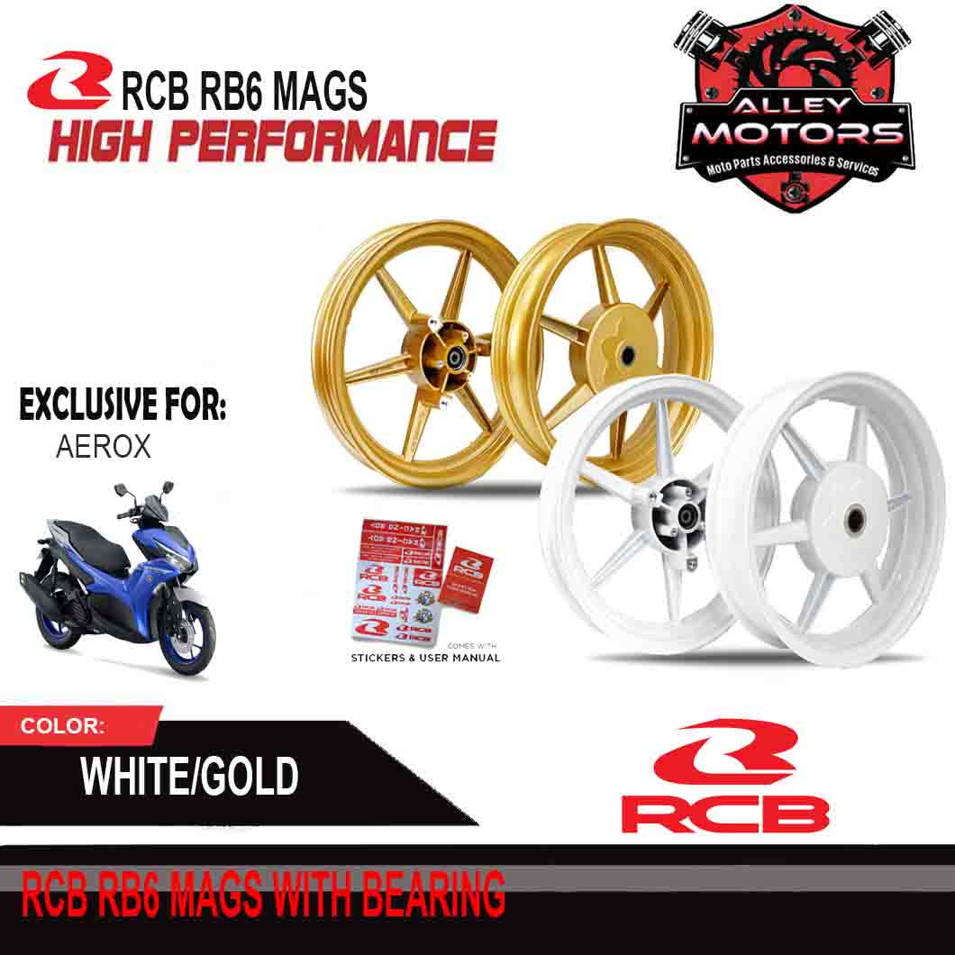 RCB RB6 AEROX W/ BEARING WHITE / GOLD By Alley Motors | Lazada PH