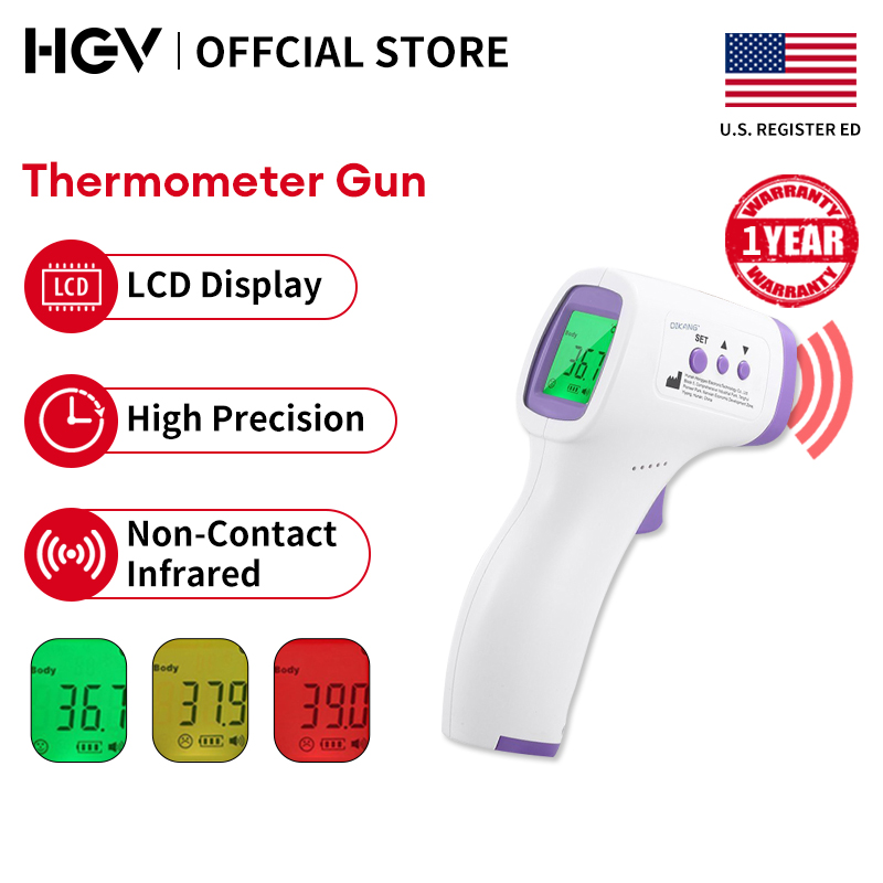 HGV Digital Infrared Thermometer Scanner Medical Grade Non-contact ...