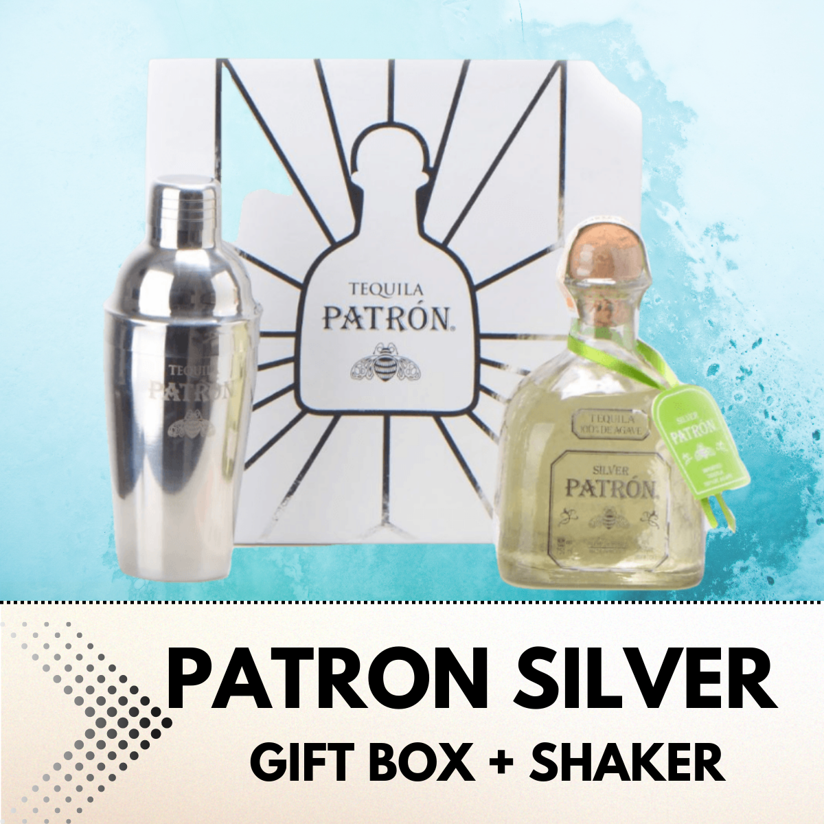 Patron Silver 750ML Tequila with Shaker in Gift Box | Lazada PH