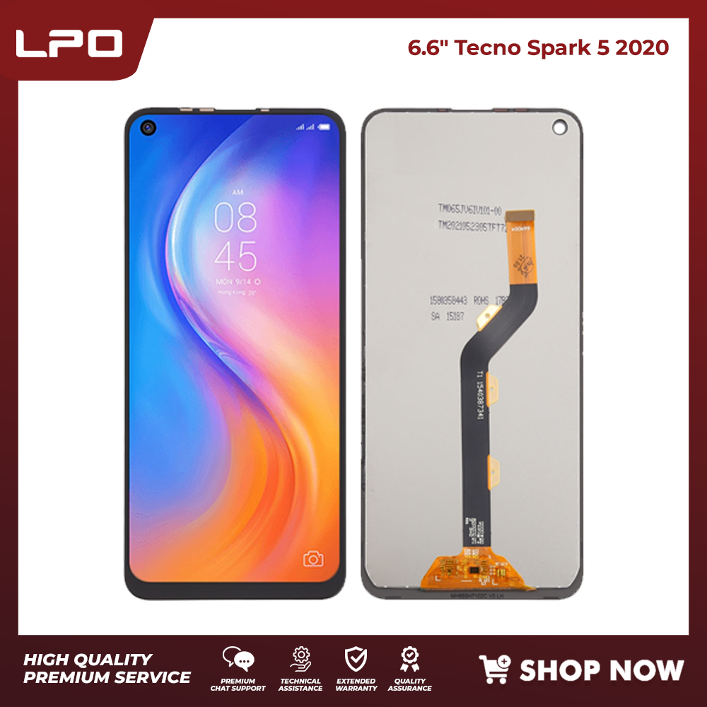 LPO Cellphone LCD Screen 6.6" Tecno Spark 5 Compatible with KE5, KD7S Touch Screen Display ...