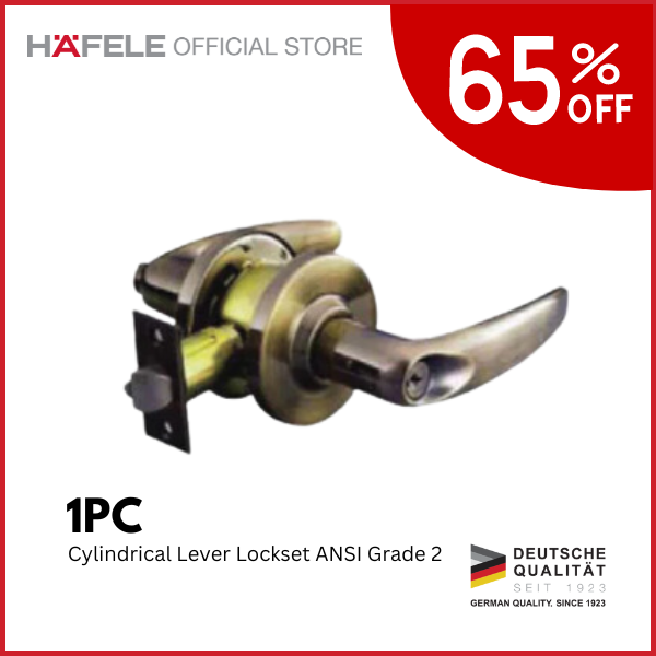 Hafele Cylindrical Lever Lockset Ansi Grade 2 Entrance & Privacy Type ...