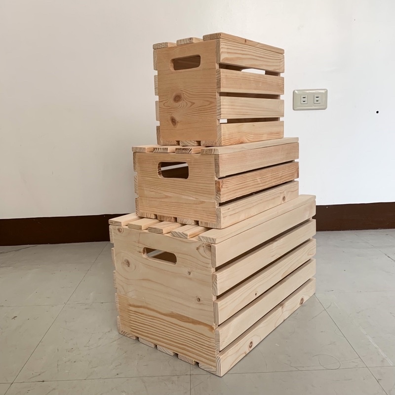 Cod Wood Crates With Cover Set A Lazada Ph