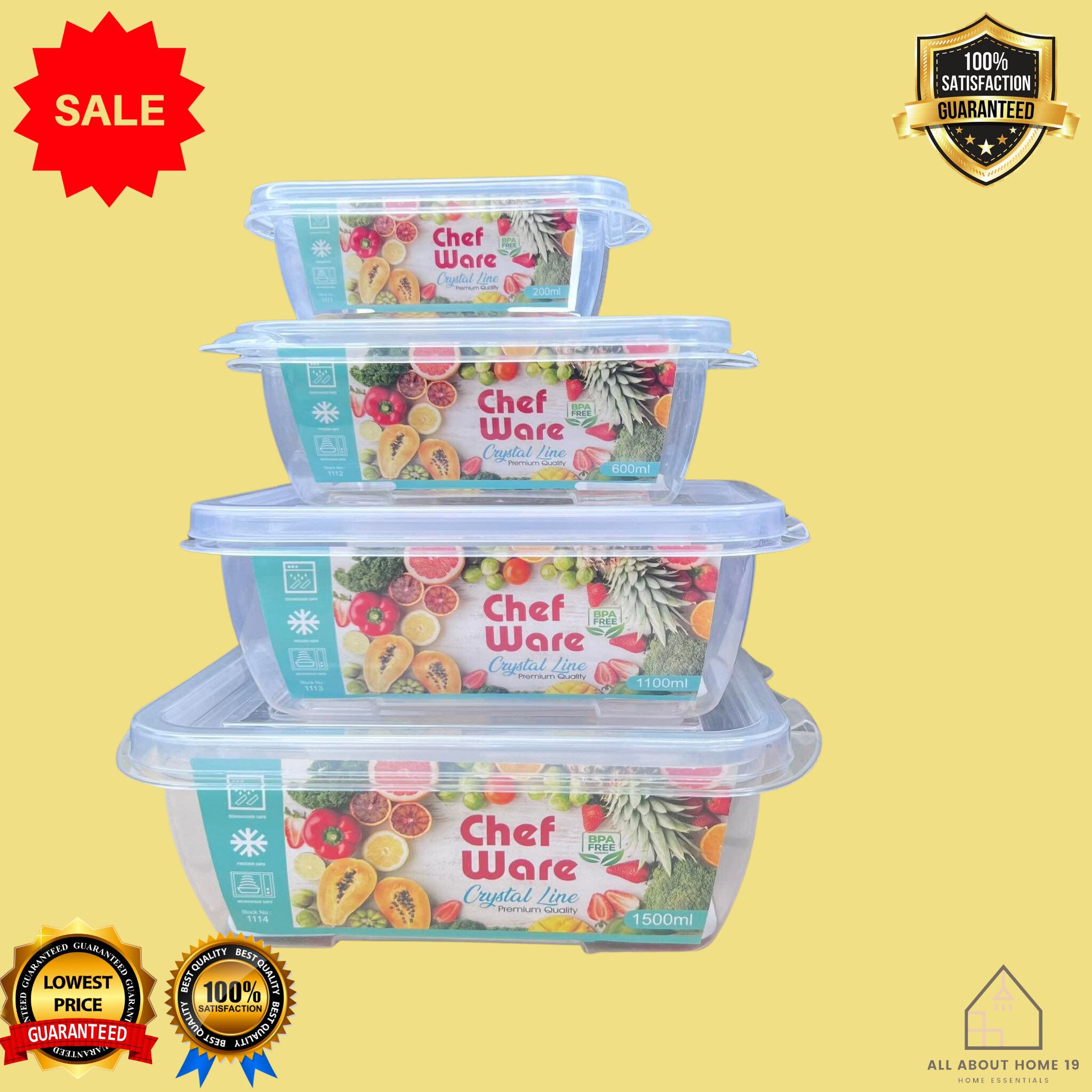 Clear Chef Ware Rectangular Food Container | Lazada PH