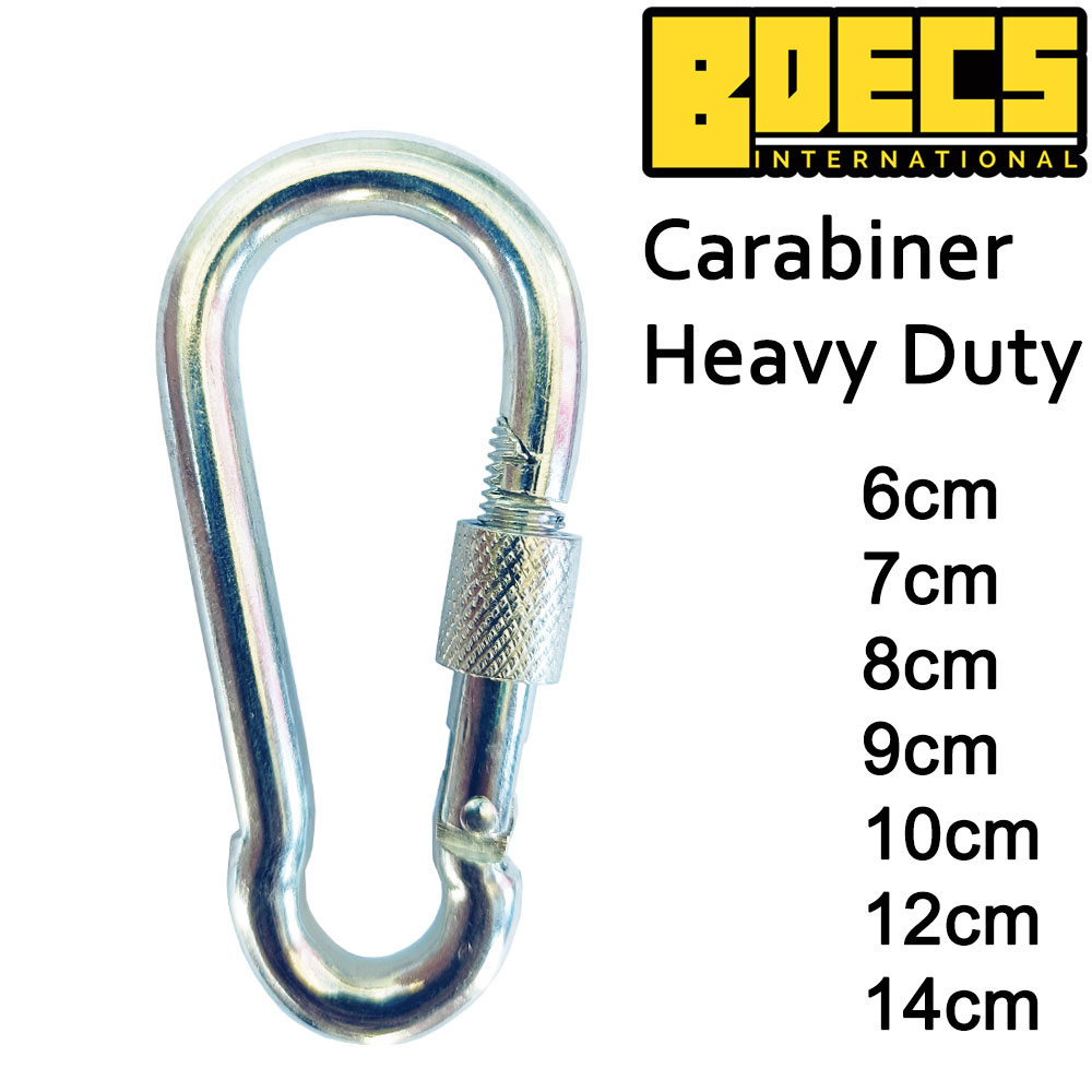 Carabiner Snap Hook With Lock Indoor & Outdoor use heavy duty I Bdecs | Lazada PH