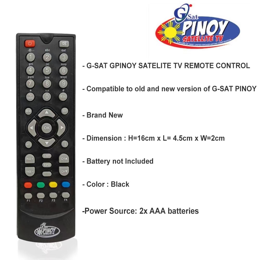 GSAT HD and Gsat Pinoy Gpinoy TV Box Remote Control | Lazada PH